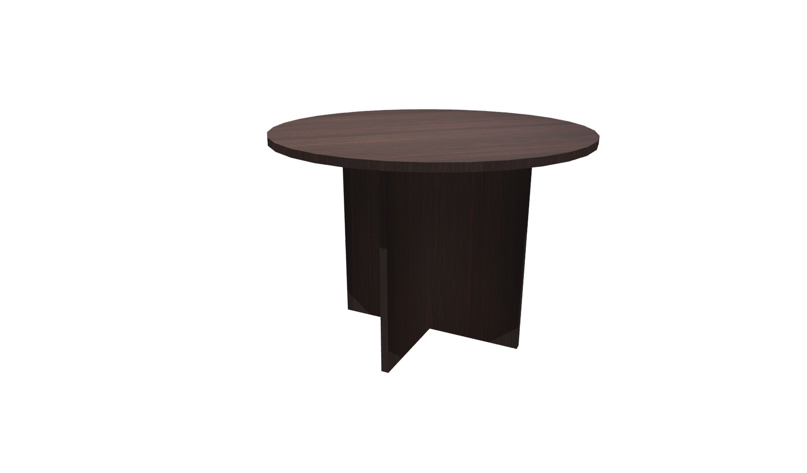 42 Inch Dark Walnut Round Conference Table