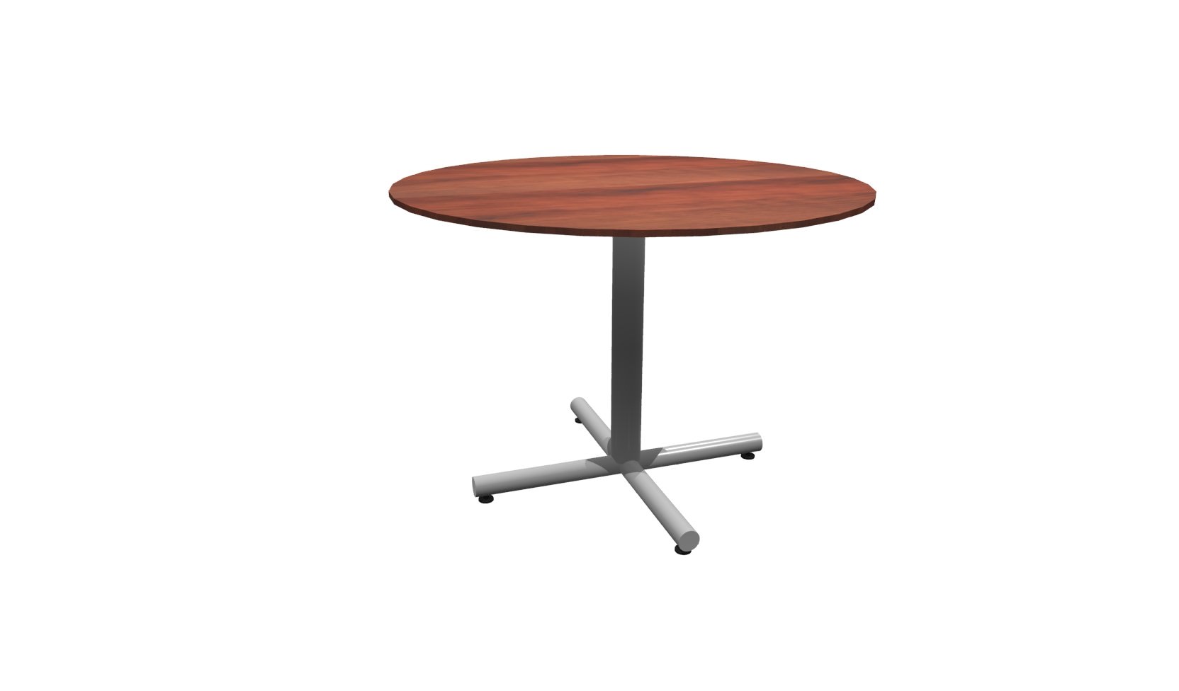 42 Inch Round Conference Table - (Cherry / Silver)