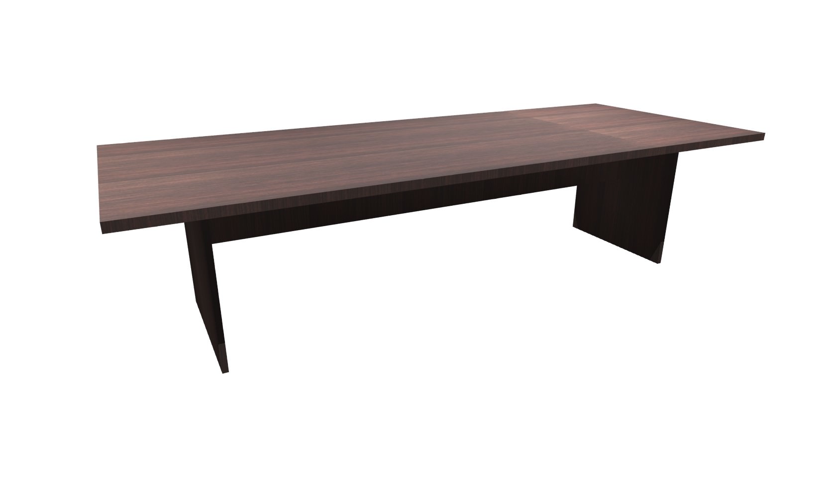 10 FT Dark Walnut Rectangular Conference Table