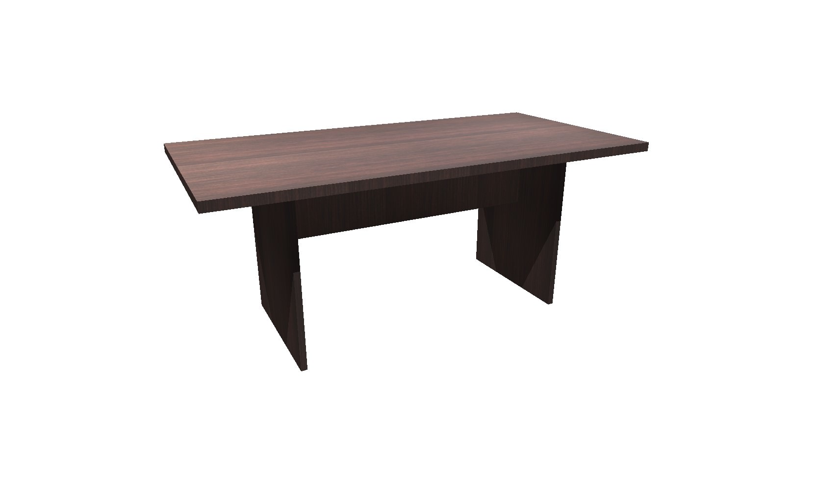6 FT Dark Walnut Rectangular Conference Table