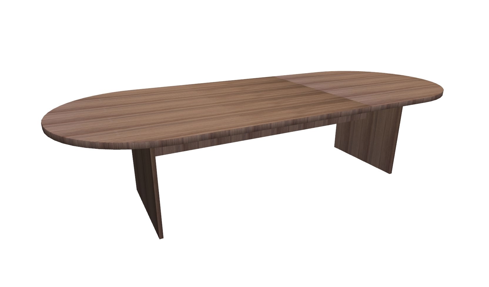 10 FT Modern Walnut Racetrack Conference Table