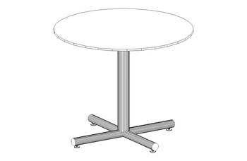 36 Inch Round Conference Table - (Cherry / Black) | Express Office ...