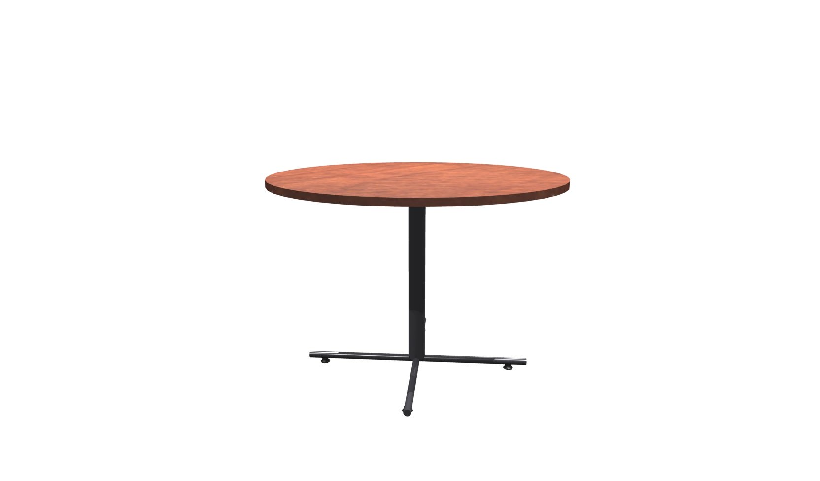 42 Inch Round Conference Table - (Cherry / Black)
