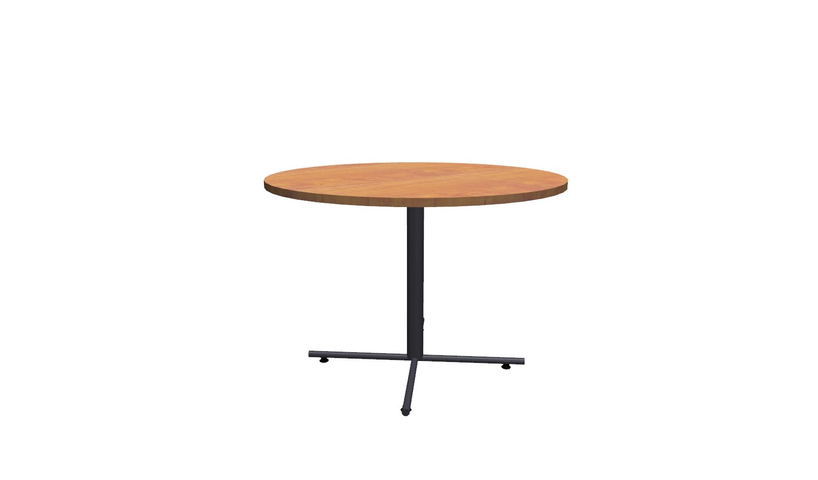 42 Inch Round Conference Table - (Honey / Black)