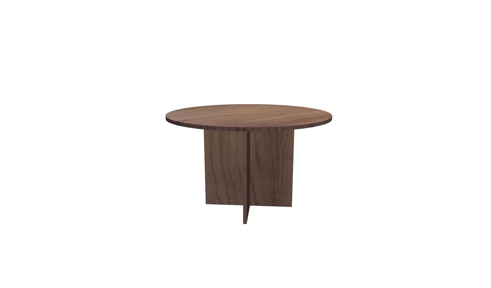 48 Inch Modern Walnut Round Conference Table